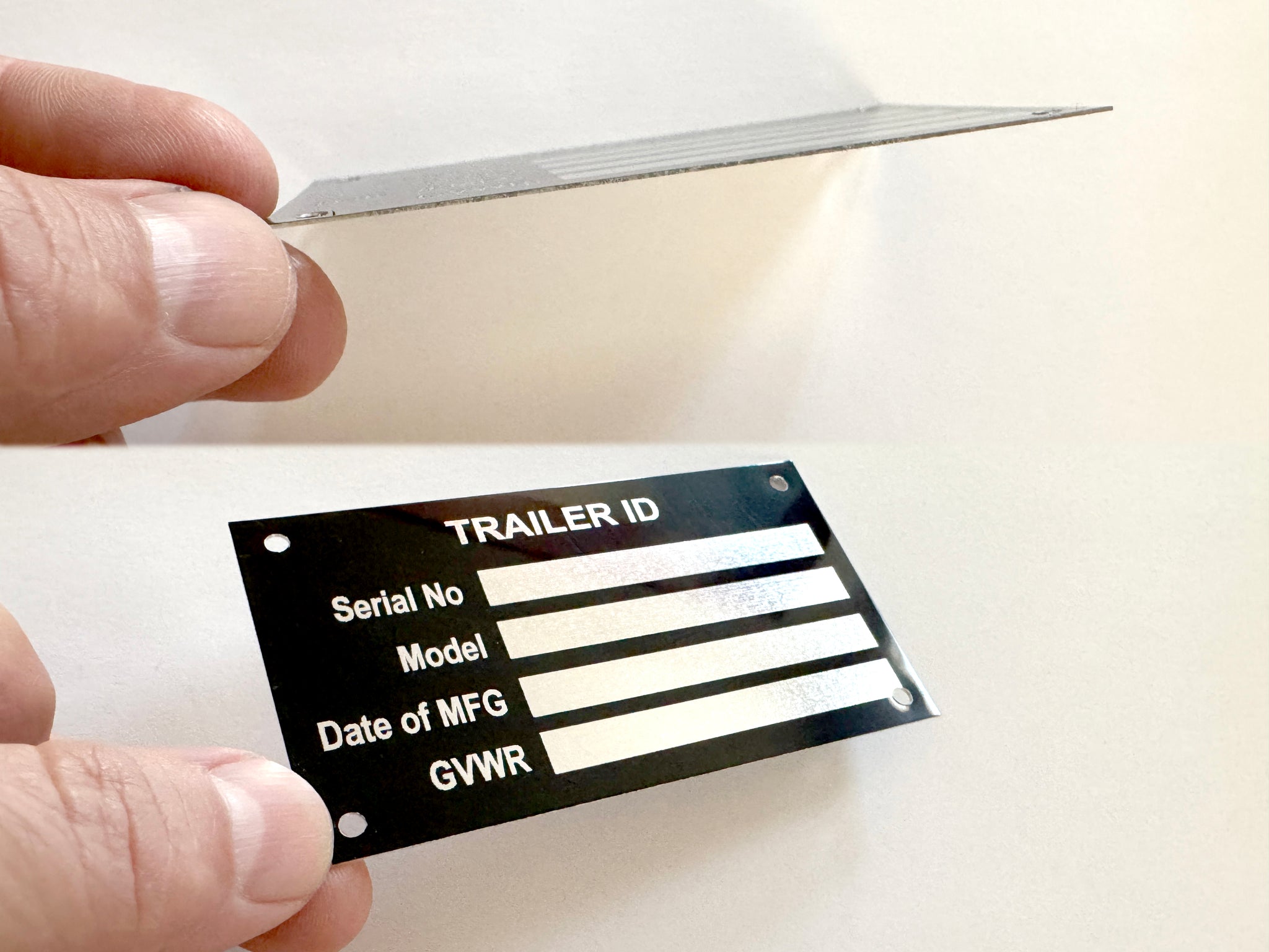 Trailer ID Plate Aluminum Tag with custom engraving of your data ...